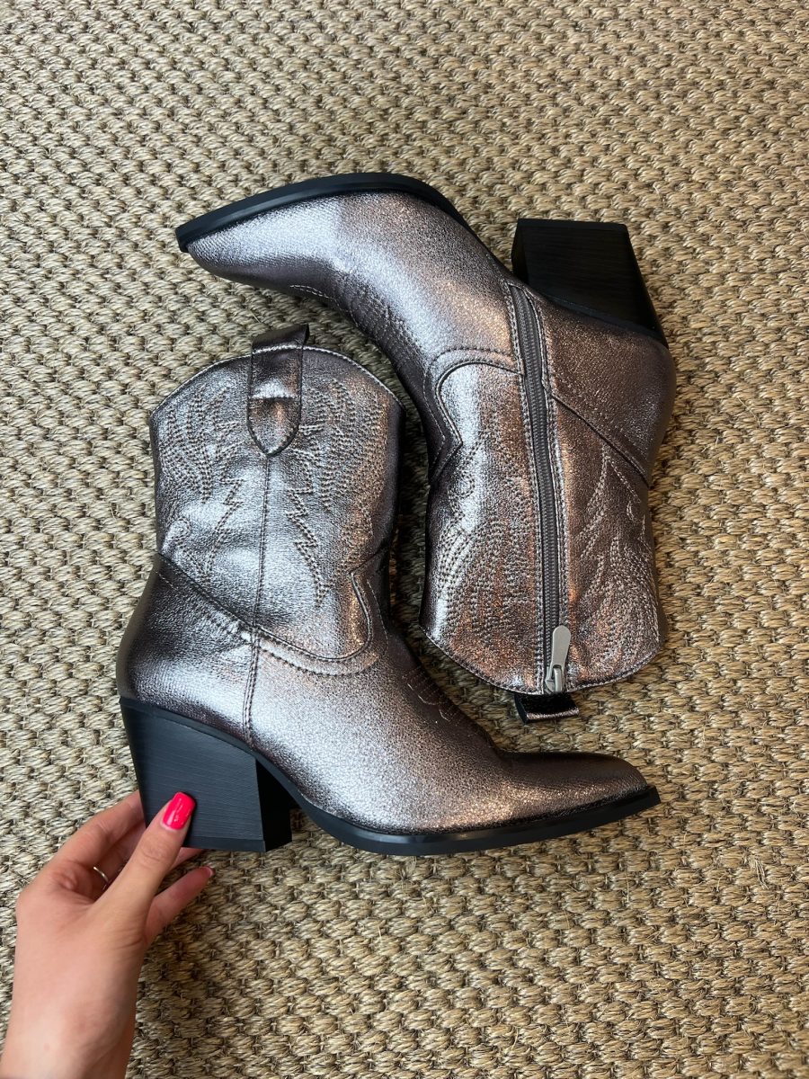 Gun Metal Cowboy Boot - Beccamac